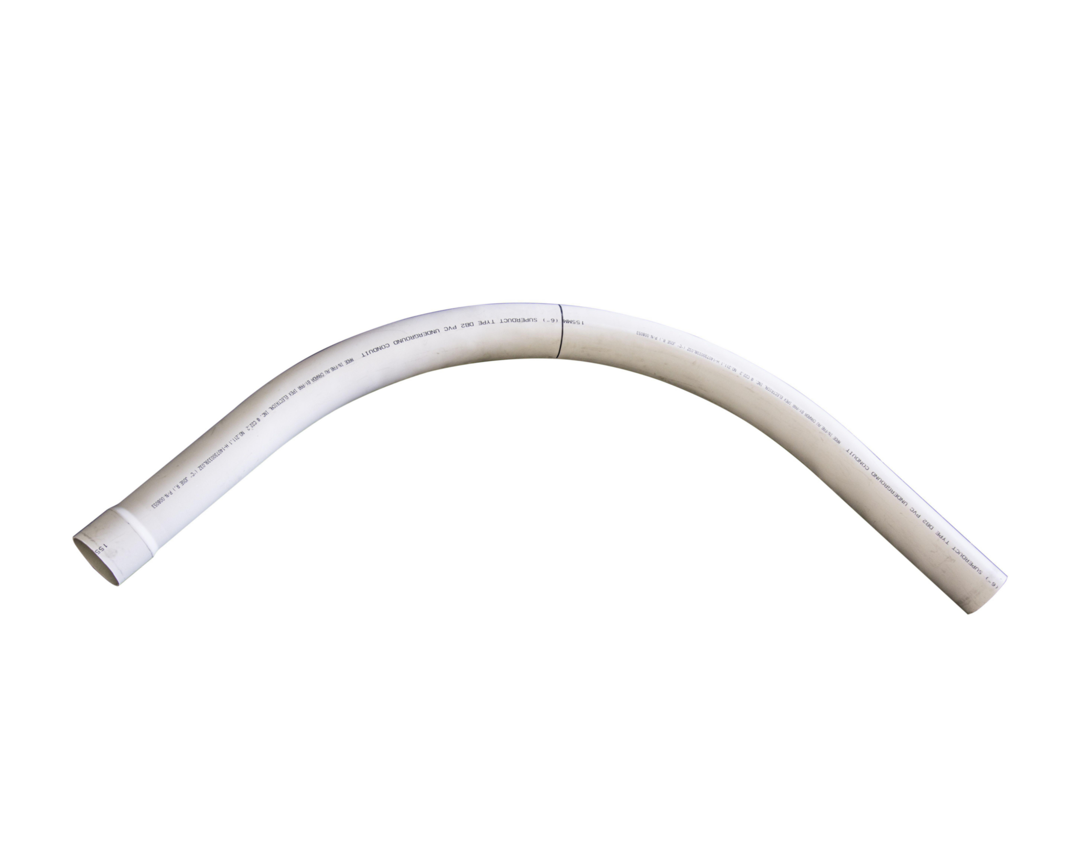 IPEX 6 inch x 48 inch Radius SUPER DUCT 90 Degree Long Sweep Bend, White
