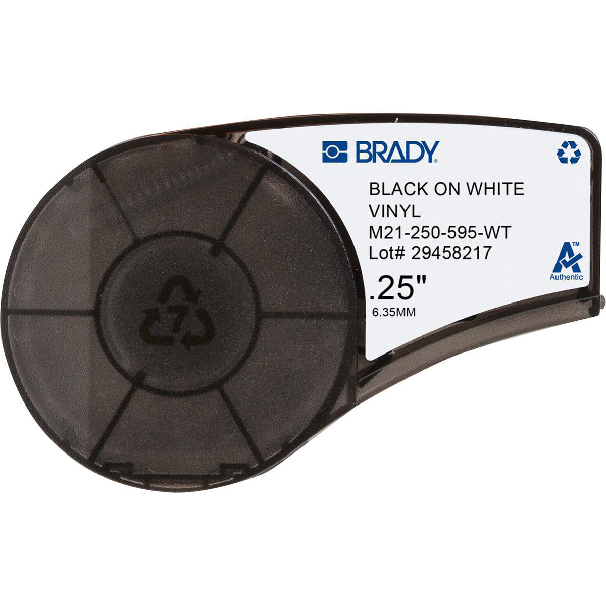 W H BRADY 0.25 inch x 21 ft BMP21 Series Indoor-Outdoor Vinyl Labels