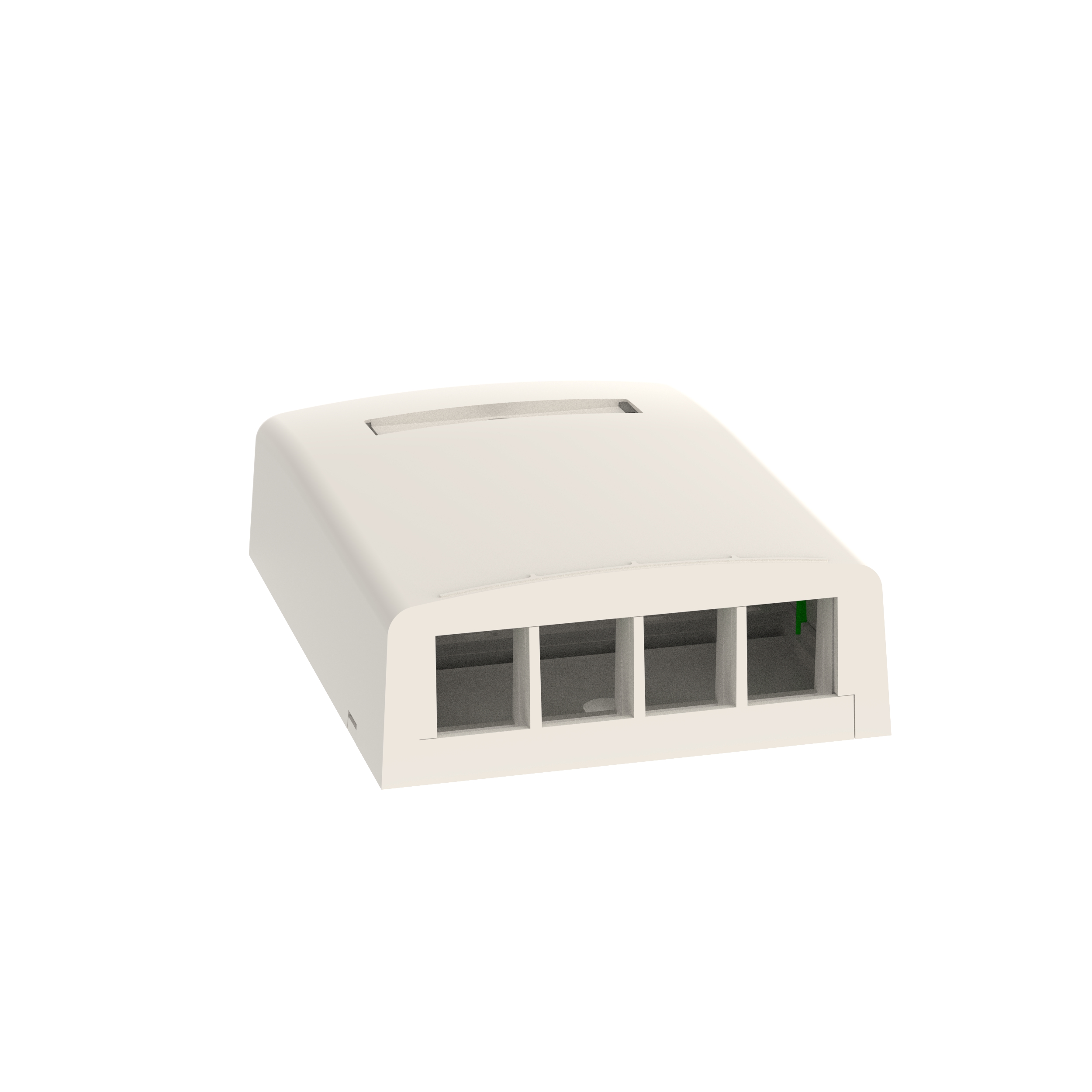 PANDUIT NK4BXWH-AY 4-Port NetKey® Surface Mount Box, White