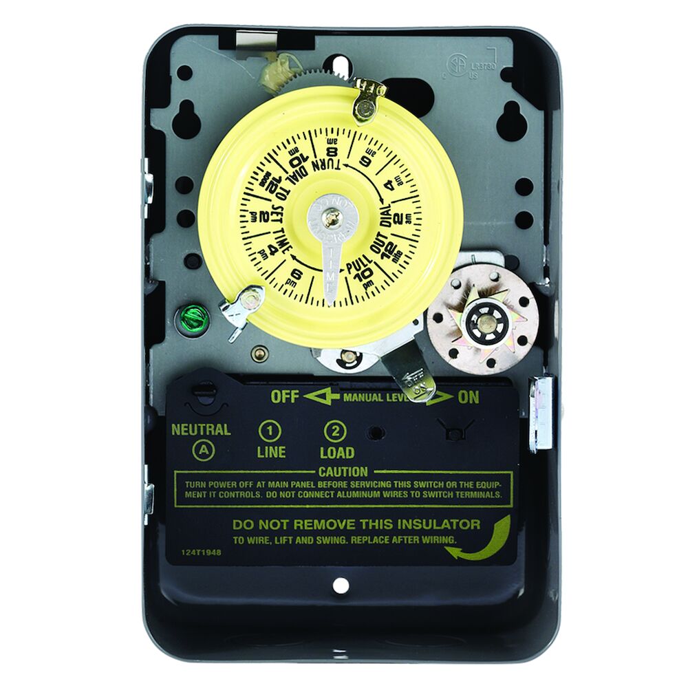 INTERMATIC T171 125VAC 40Amp 2HP Type-1 Indoor SPST T70 Series 24-Hour ...