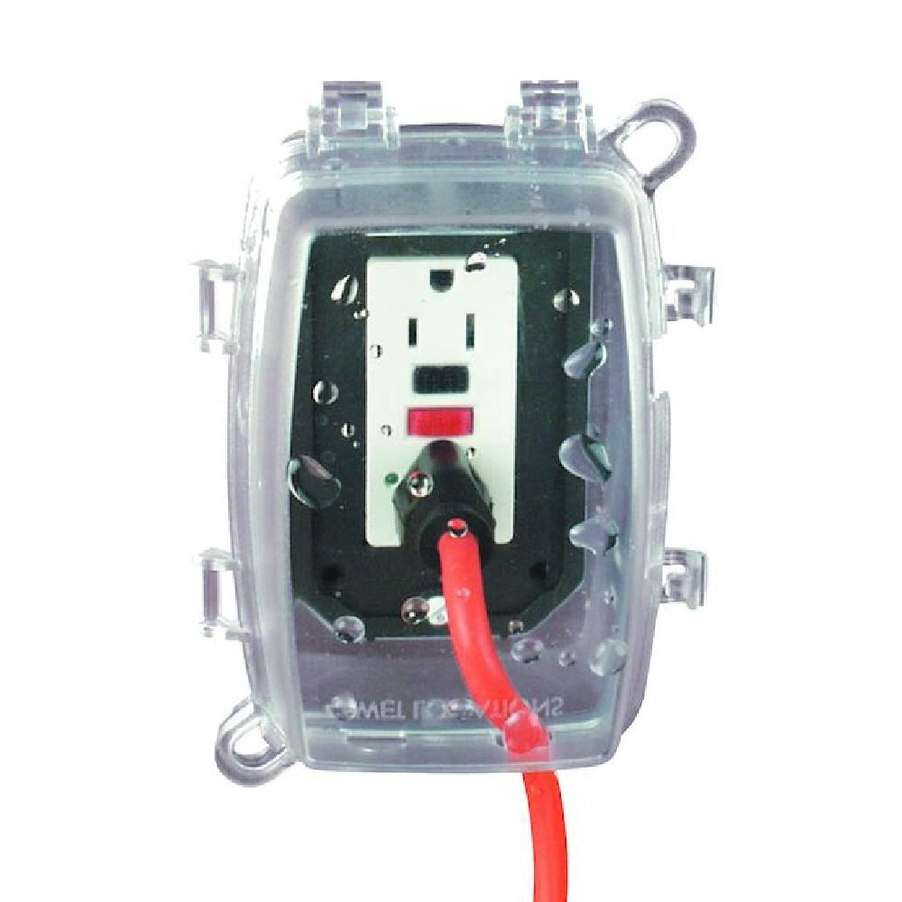 INTERMATIC WP1110C 1-Gang Multiple Inserts Weatherproof Cover, Clear