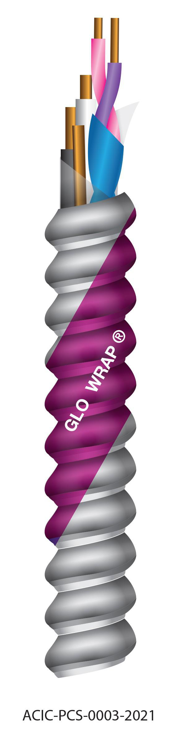 150mtr 12/2C 16/2C AC90 Aluminum Armoured Cable with GLO Wrap