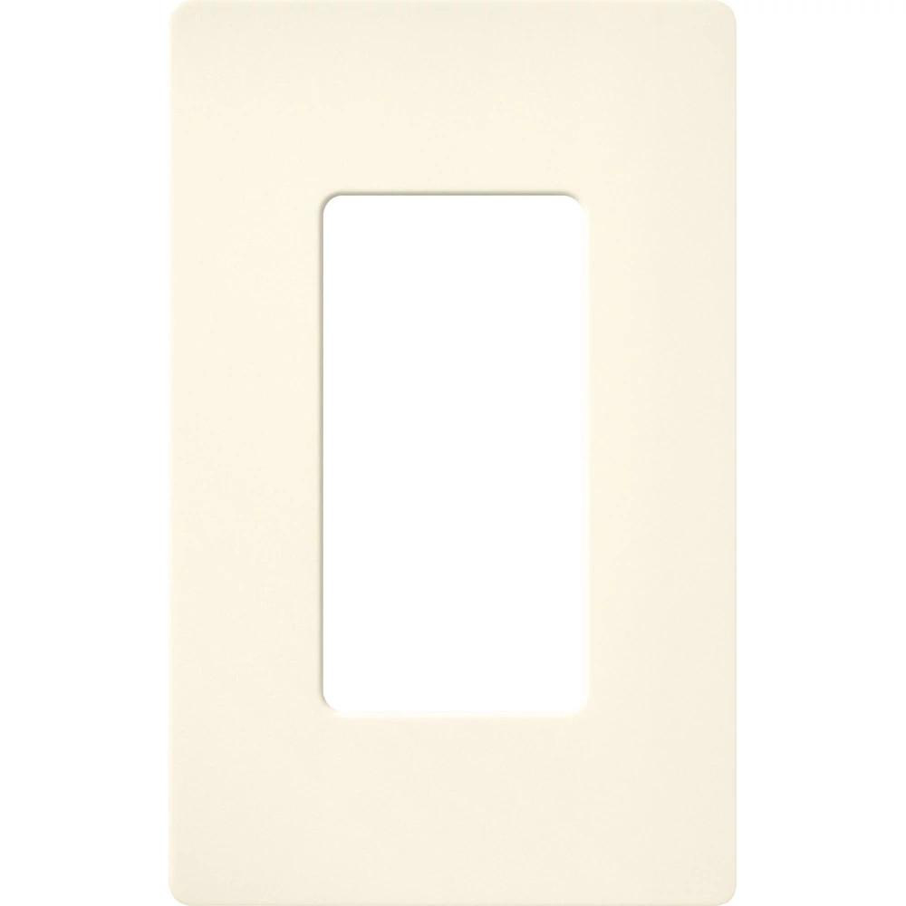 LUTRON SC-1-BI 1-Gang Satin Colors Designer Style Wall Plate, Biscuit