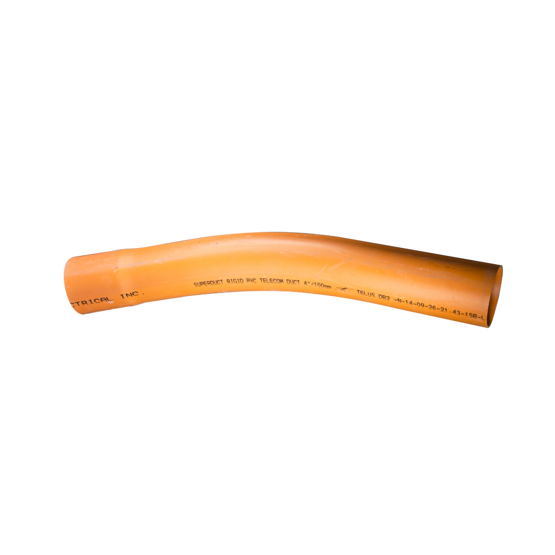 IPEX 4 inch x 36 inch Radius PVC 22 Degree Elbow, Orange